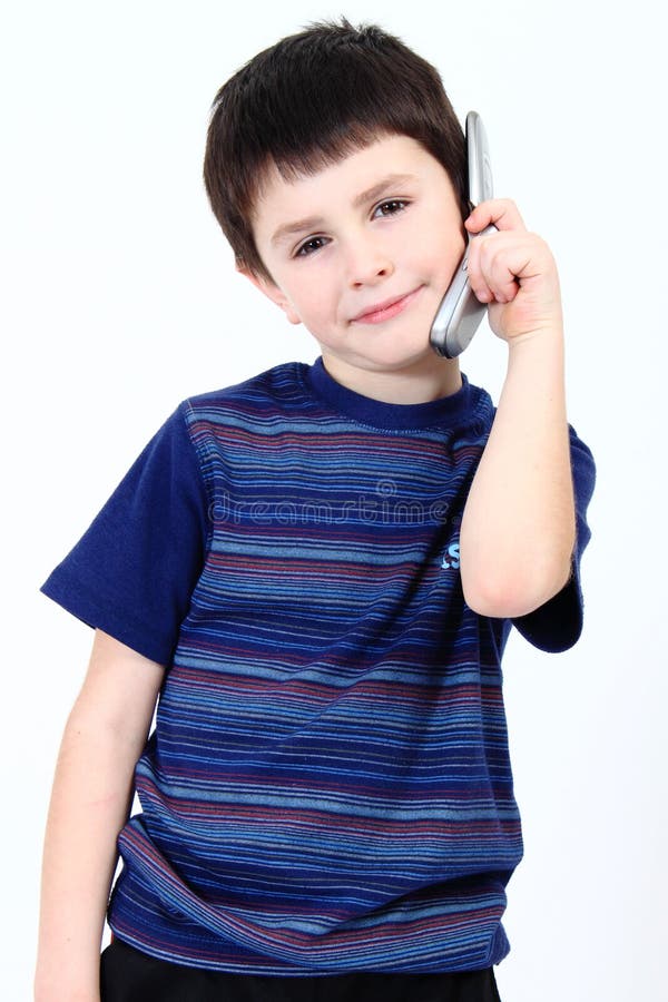 Teen Boy Talking on Cell Phone Stock Photo - Image of communicate ...