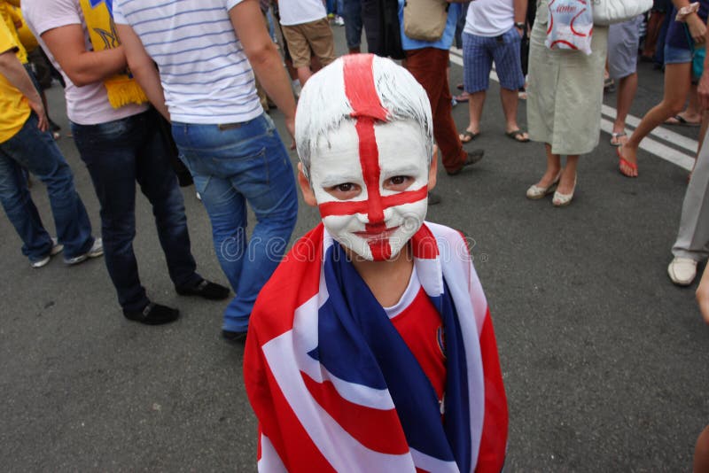Small Boy - English Football Fan Editorial Photography - Image of look ...