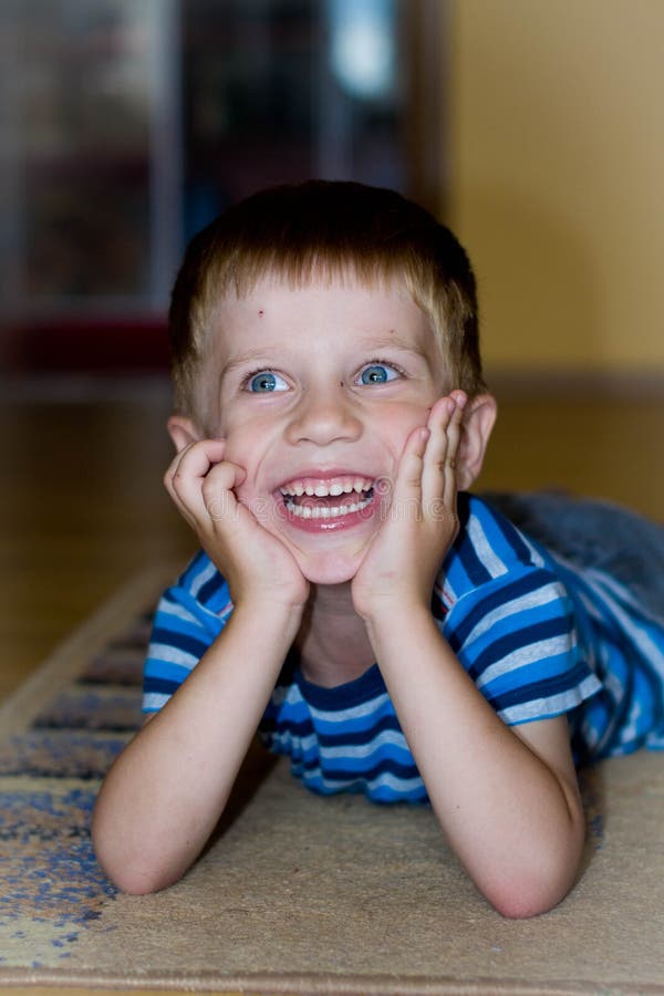 Small boy laughs stock photo. Image of time, relaxation - 36902152