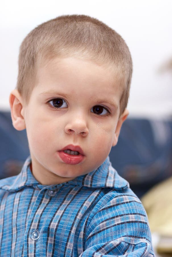 Small boy (portrait) stock image. Image of vigilance - 15510825