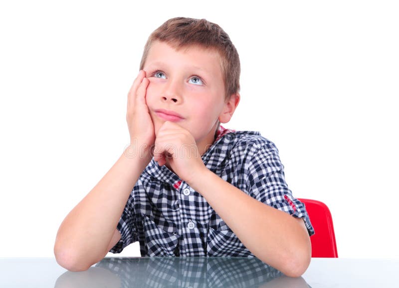 Small boy thinking stock image. Image of eyes, small - 21113471