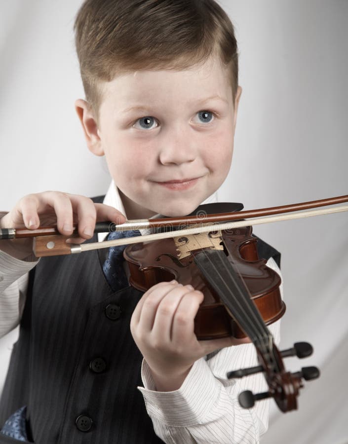 Small boy with a violin stock image. Image of violin - 10943277