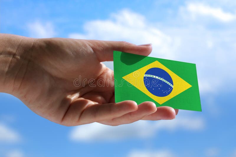 Small Brazilian flag stock image. Image of blue, invitation - 52043391