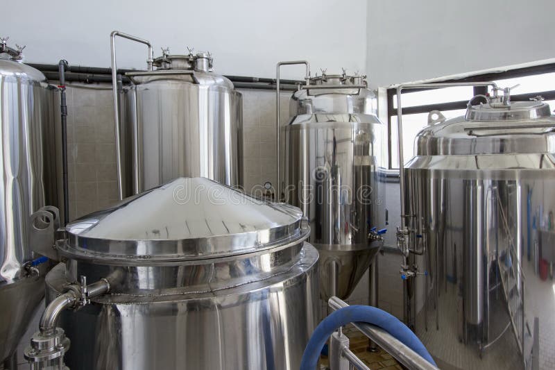 Small Brewery,craft Beer Production Stock Photo - Image of technology ...
