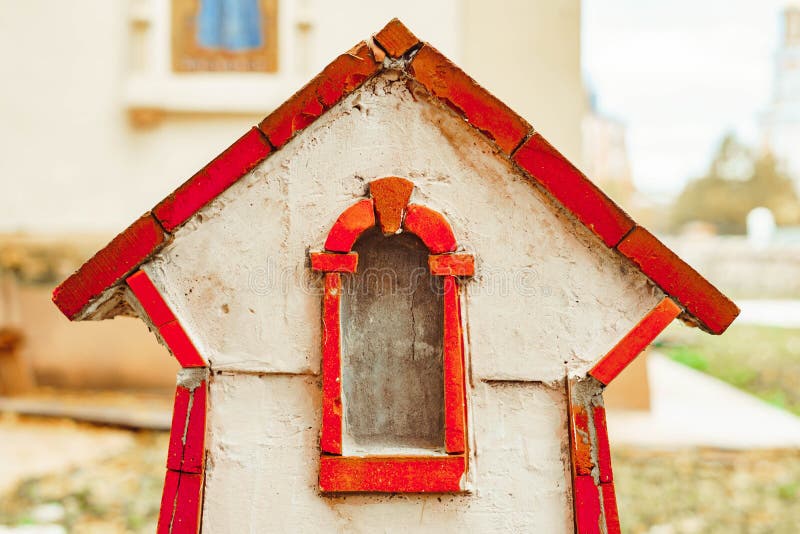 Small Brick House Toy House Stock Photo - Image of crib, miniature ...