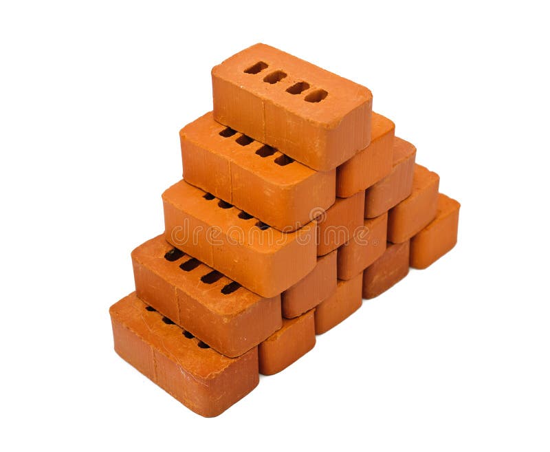 Small Bricks for Construction Stock Image - Image of rectangular, pile ...