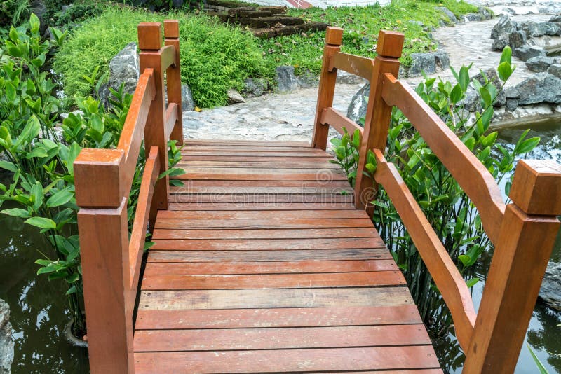 Small bridge in garden stock image. Image of stone, crossing - 73831277
