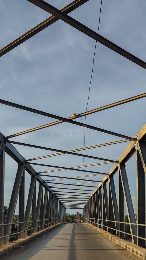 Small Bridge Made of Concrete Steel Stock Image - Image of small, steel ...