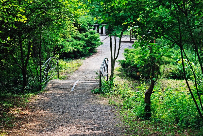 Small bridge in nature stock image. Image of stone, nature - 53460657
