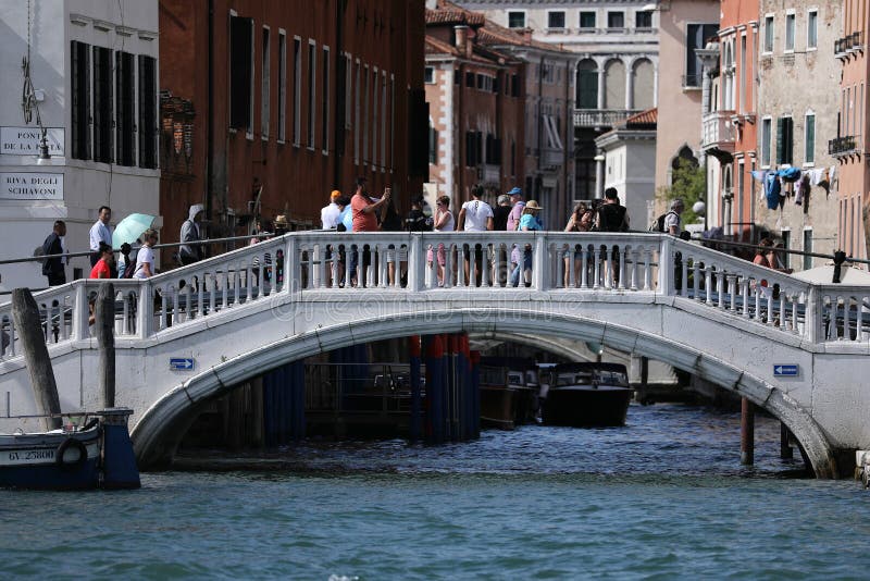 Bridge Over Canal in Venice, Italy Editorial Stock Image - Image of ...