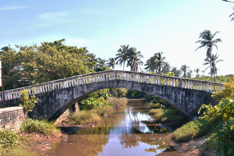 A Small Bridge Over a Channel in Goa India Stock Photo - Image of scene ...