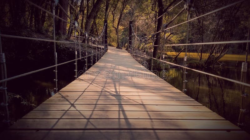 Small bridge stock image. Image of steel, tree, wood - 51489875
