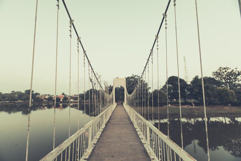 Small bridge stock photo. Image of park, rope, crossing - 53581966