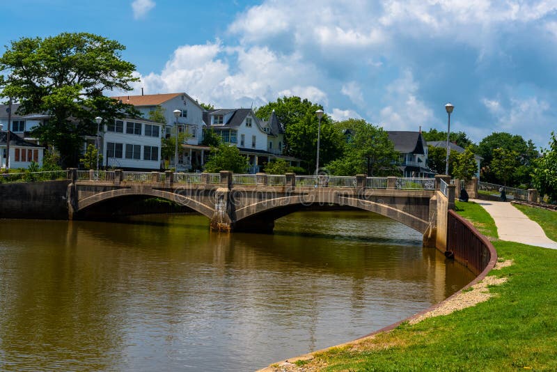 Small Bridge Over a Lake stock photo. Image of town, park - 94806904