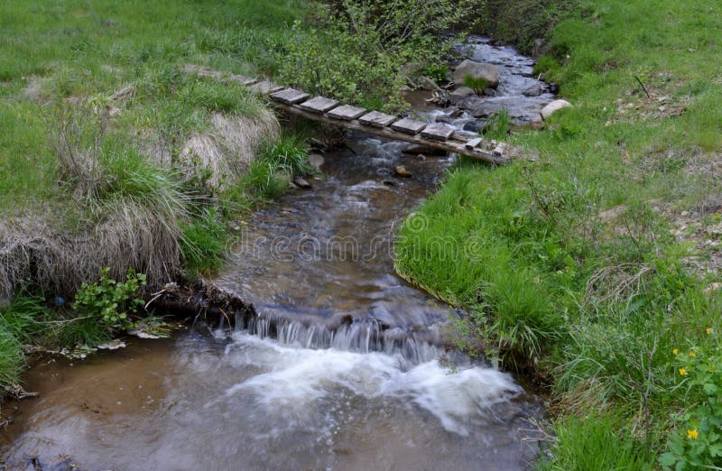 Small Bridge Over the River Stock Image - Image of water, bridge: 146372177