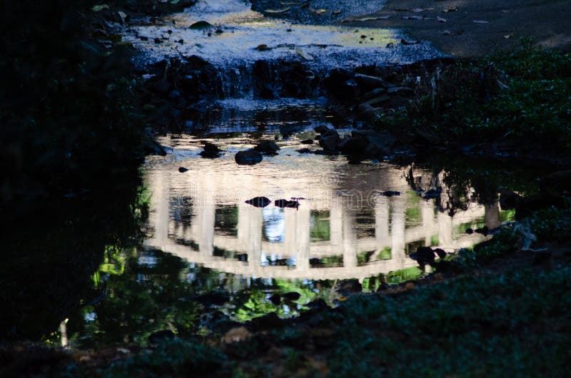 A Small Bridge Over the River in a Beautiful Landscape Stock Image ...