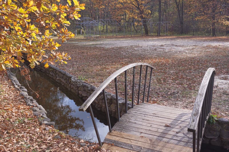 A Small Bridge Over the Stream Stock Image - Image of road, summer ...