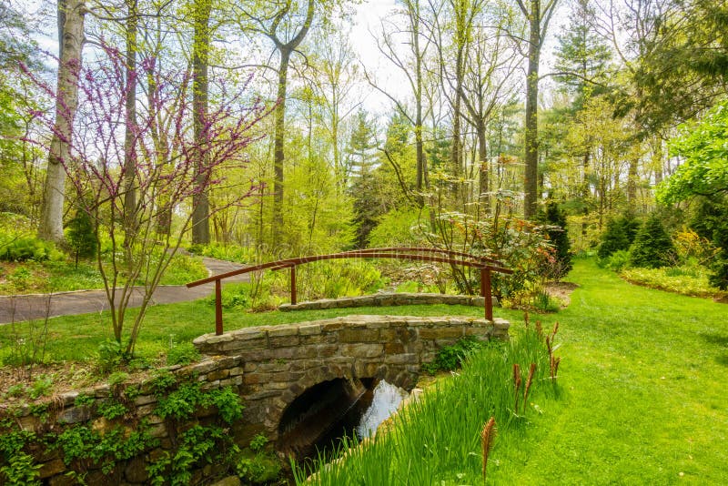 Small bridge over a stream stock image. Image of walkway - 80099513