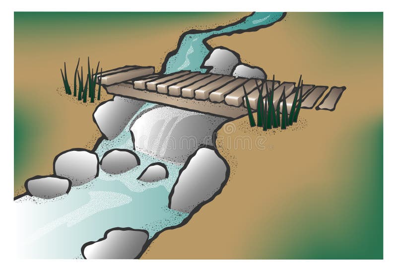 Small Bridge Over Stream Stock Illustrations – 1,091 Small Bridge Over ...