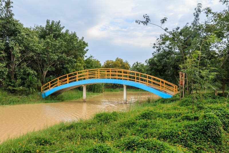 Small bridge stock photo. Image of white, bridge, yellow - 61464916