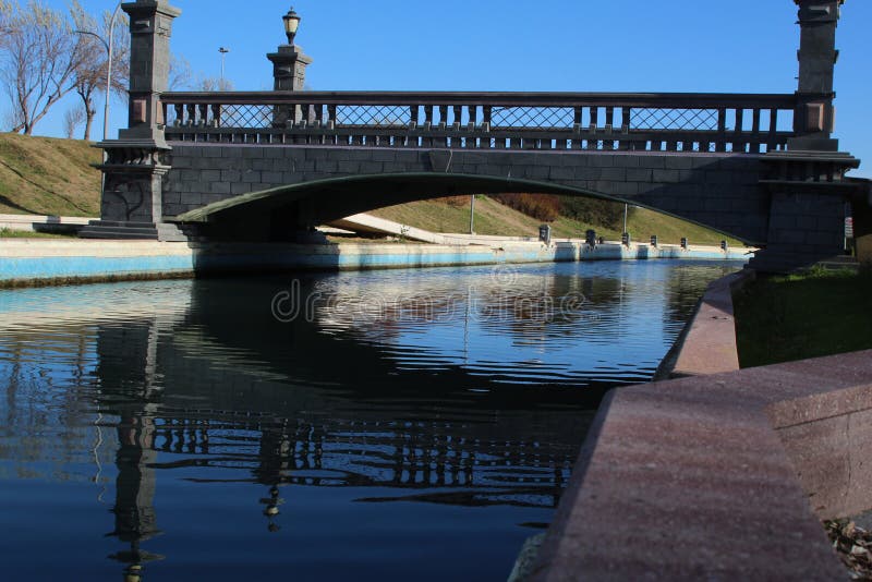A Small Bridge on a Tiny River Leading To the Sea Stock Photo - Image ...