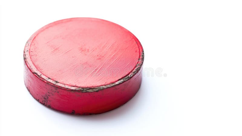 A Small, Bright Red Sphere Sitting on a Clean White Surface Stock ...