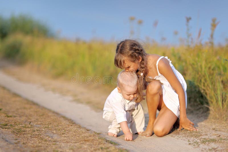 Small Brother and sister stock image. Image of youth - 48055321