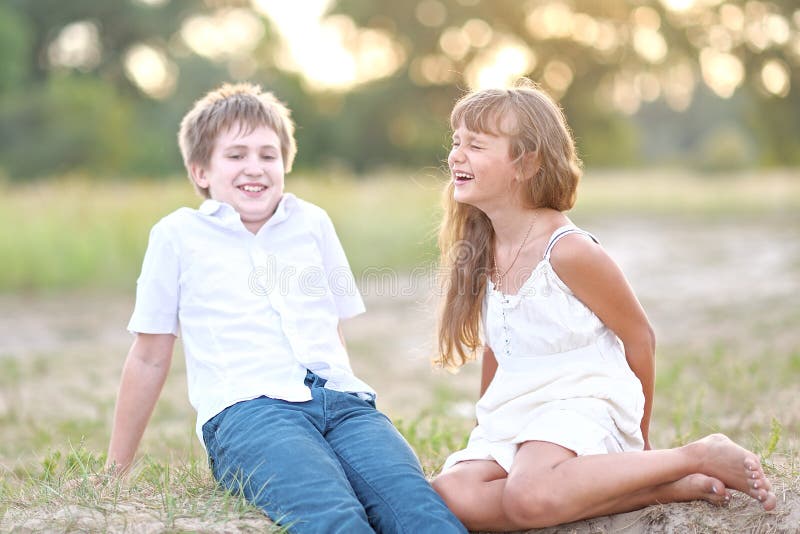 Small Brother and sister stock photo. Image of smile - 48055384