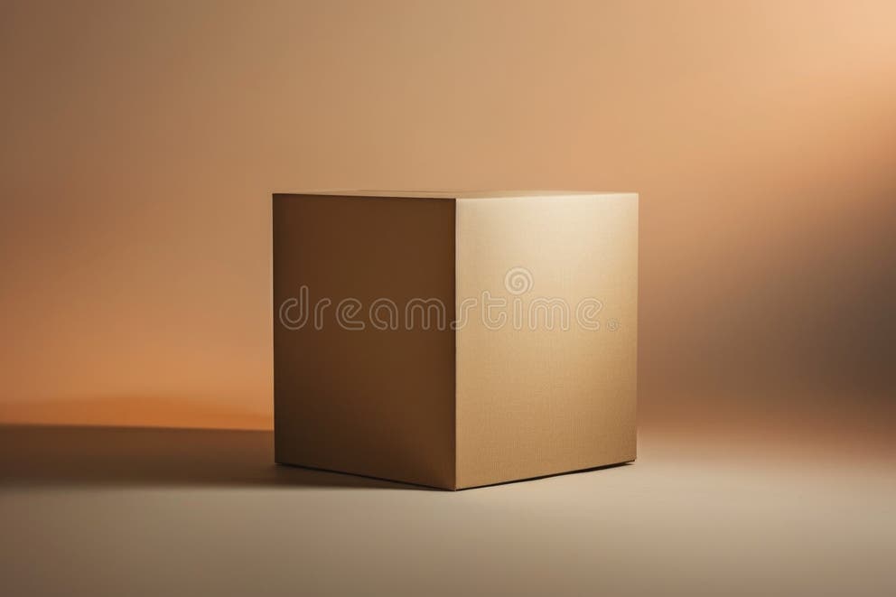 A Small Brown Box Sits on a Table Surface, Waiting To Be Opened or Used ...