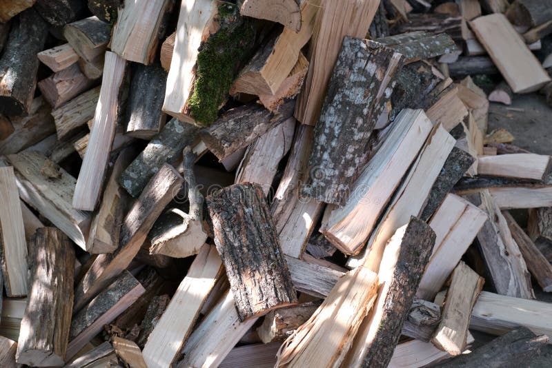Small Brown Chopped Firewood Stock Image - Image of rural, industry ...