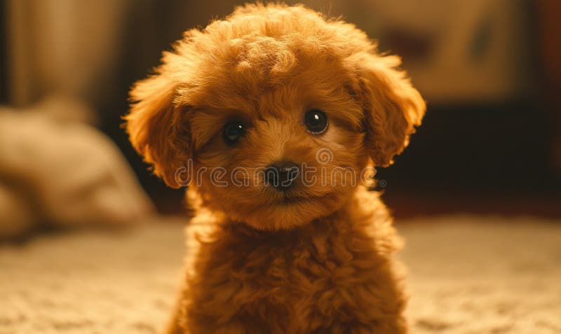 A Small Brown Dog with a Black Nose Stock Image - Image of portrait ...