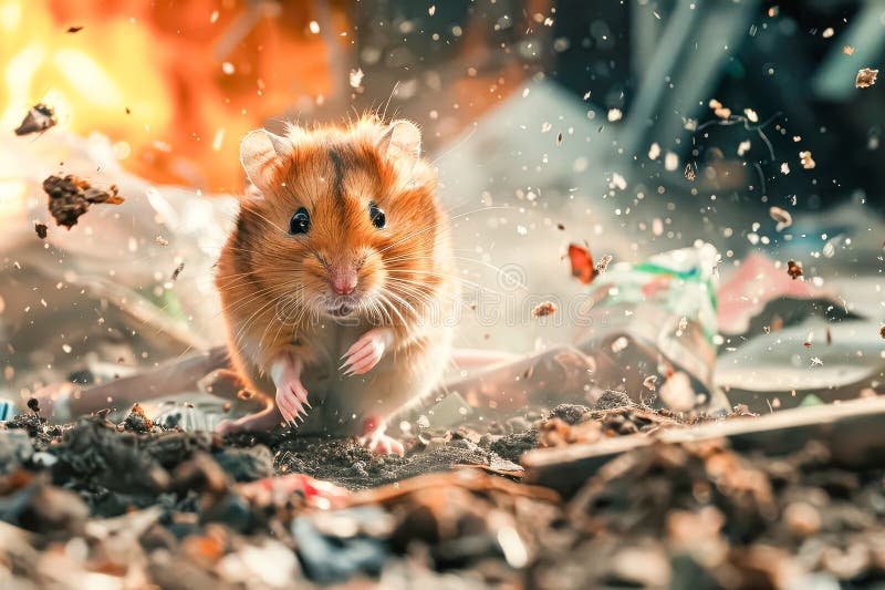 Small Brown Mouse Standing Pile Trash Stock Photos - Free & Royalty ...