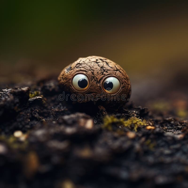 Pareidolia, a Small Brown Object with Eyes on it, AI Stock Image ...