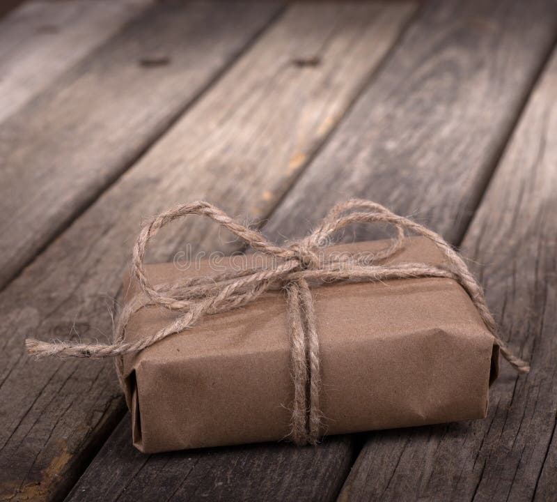 Small Brown Package stock photo. Image of wrapper, wrap - 22136520