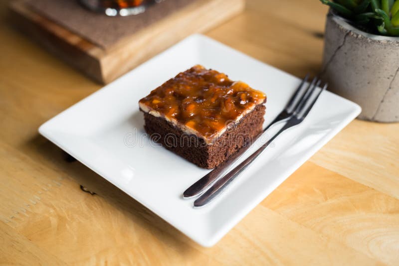 Brownie Cake with Raspberries Stock Photo - Image of life, indulgence ...