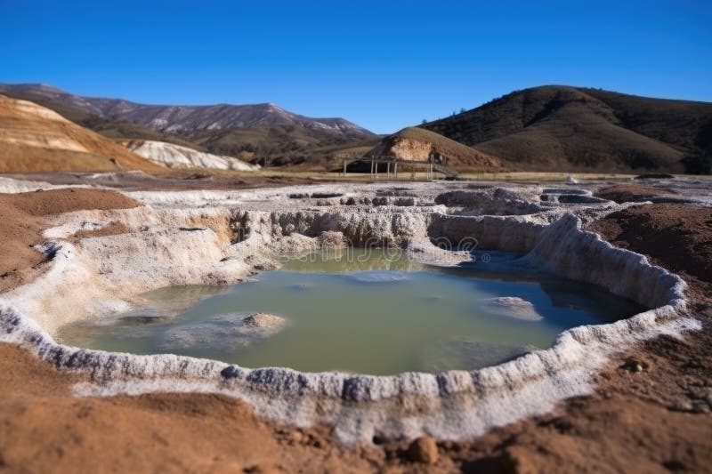 A Small Bubbling Mud Pool Near a Hot Spring Stock Image - Image of ...