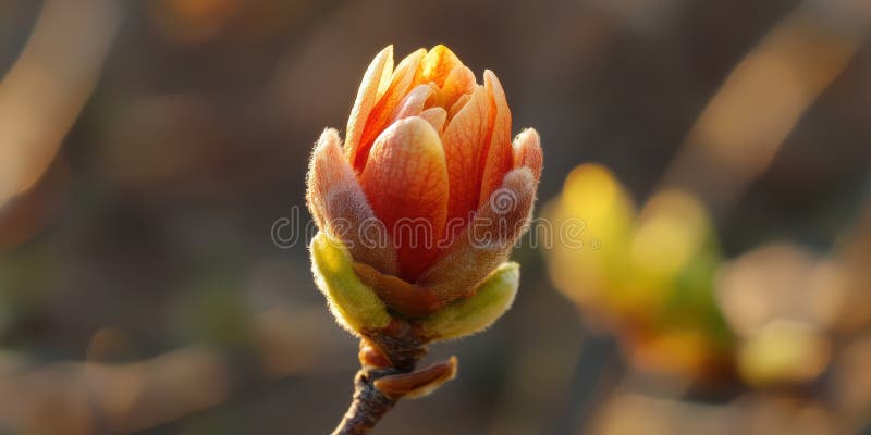 A Small Budding Plant with a Delicate Flower Emerging from Its Leaves ...