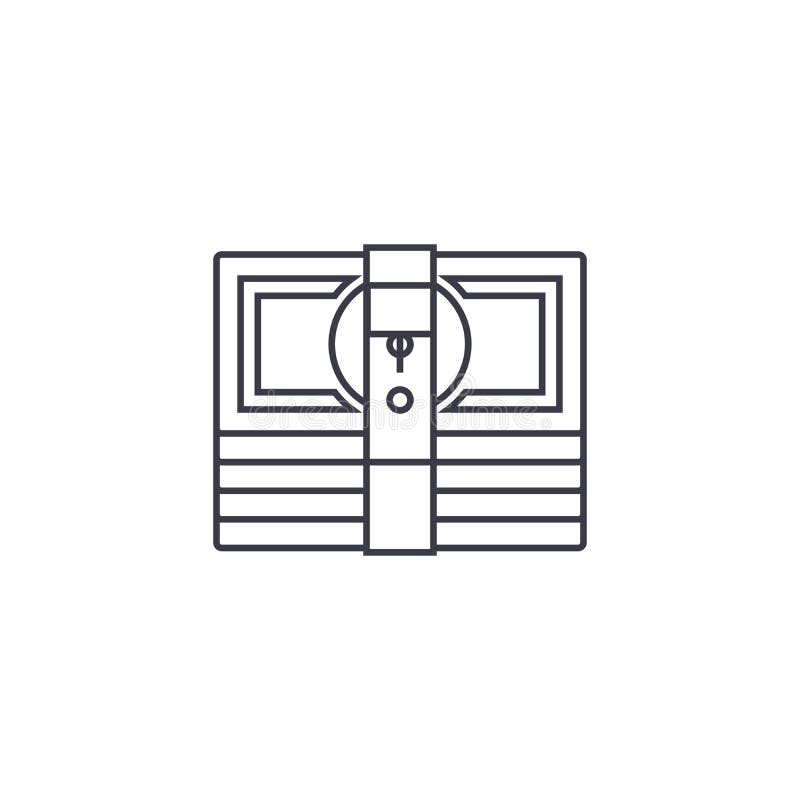 Small Budget Vector Line Icon, Sign, Illustration on Background ...