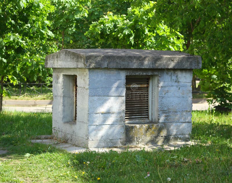 Small Building Made of Concrete, the Aboveground Portion of the Well ...
