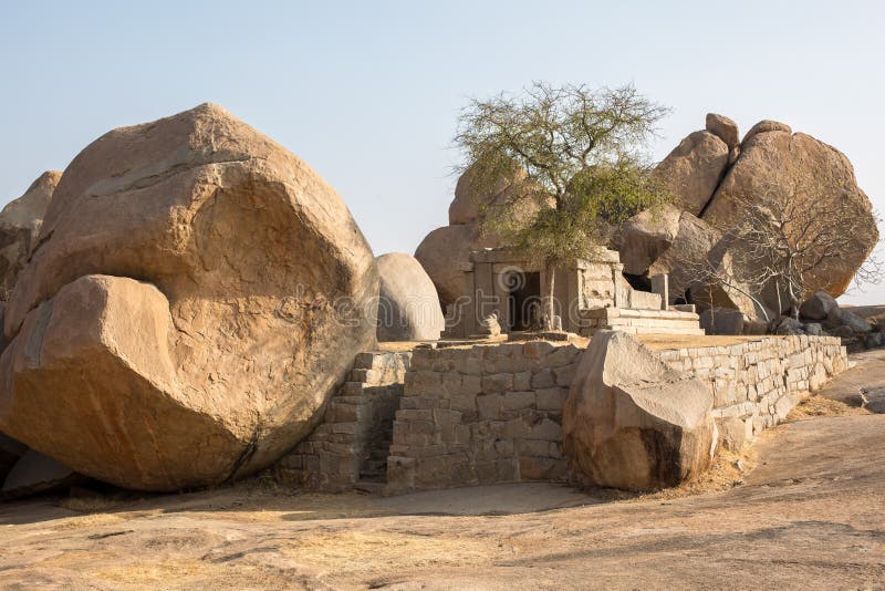 A Small Building among the Rocks Stock Photo - Image of spirituality ...
