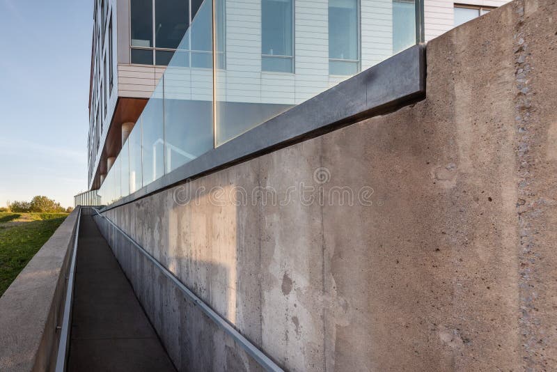 A Small Building`s Access Ramp Stock Image - Image of clear, closed ...