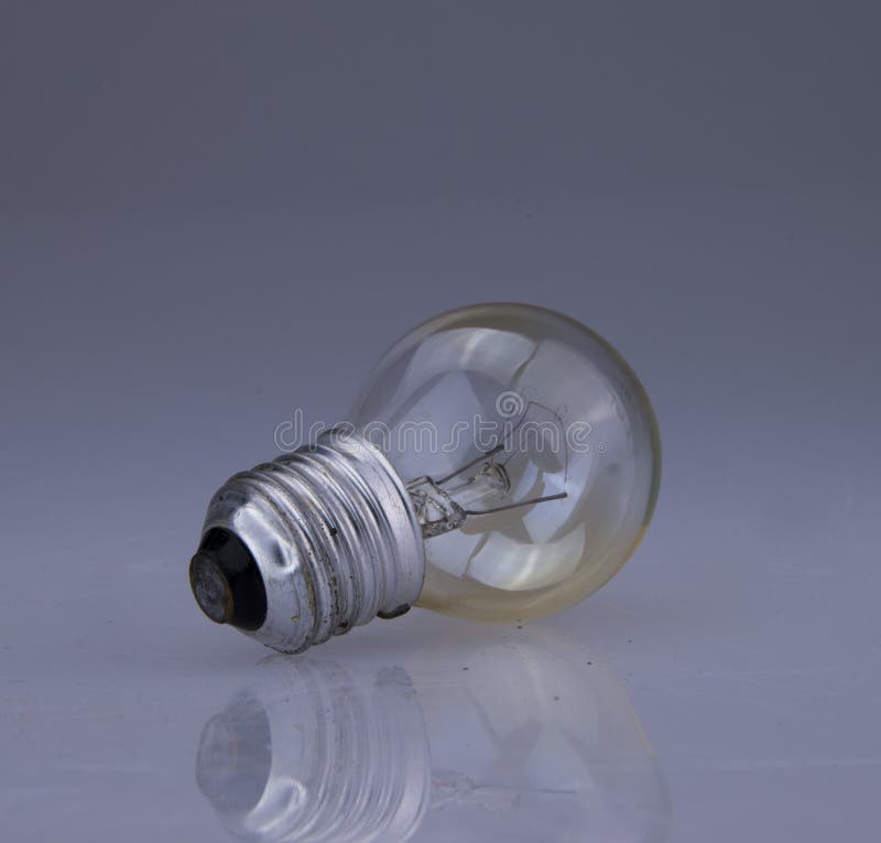 Small Bulb Hanging on Wires Stock Image - Image of lightbulb, light ...