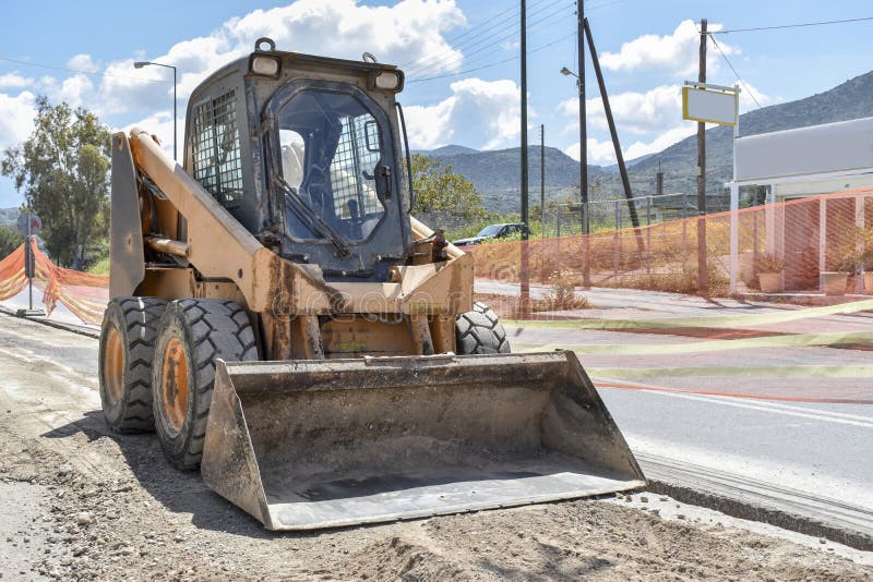 Small bulldozer stock photo. Image of ladle, equipment - 90429894