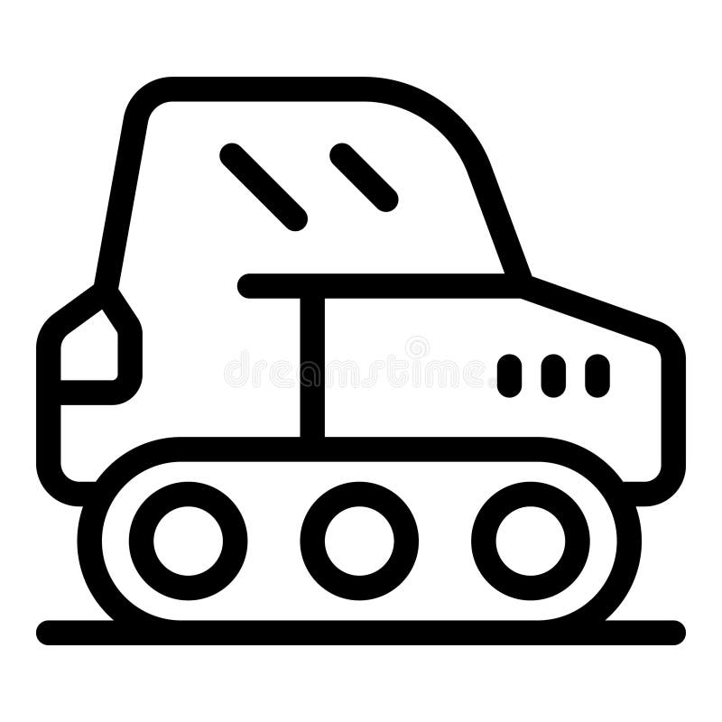 Small Bulldozer Driving with Continuous Tracks Stock Illustration ...