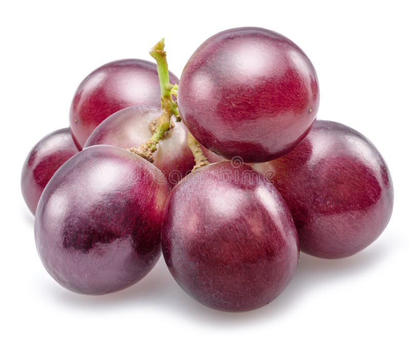 Small Bunch of Red Table Grape Isolated on White Background Stock Image ...