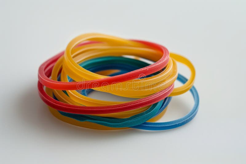 Small Bundle of Colorful Rubber Bands Stock Illustration - Illustration ...