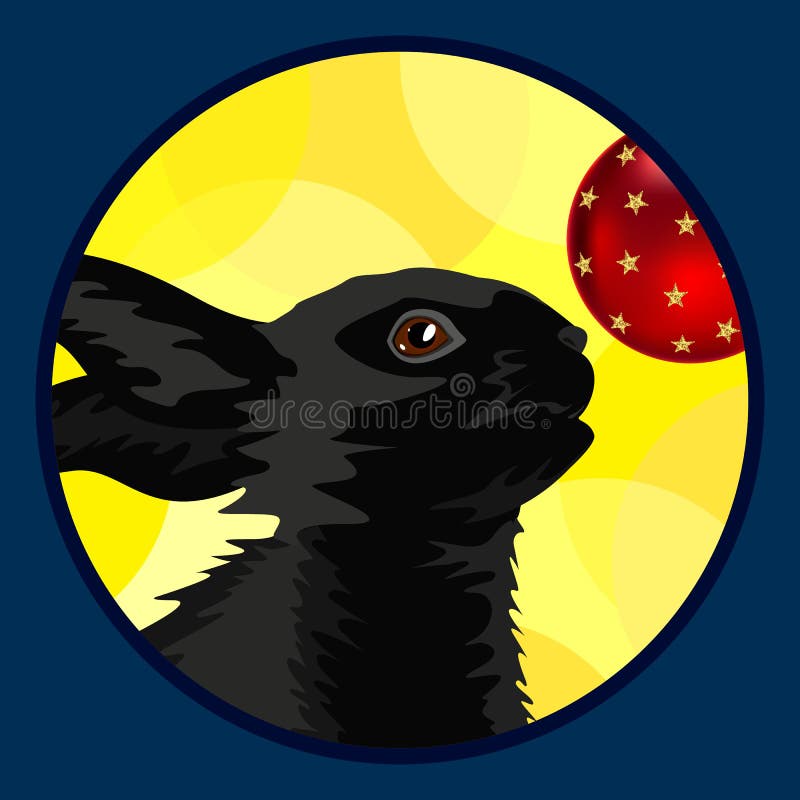 Black Bunny Christmas Stock Illustrations – 1,223 Black Bunny Christmas ...