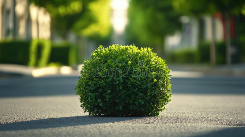 A Small Bush Grows beside a Road Stock Image - Image of ecology, nature ...