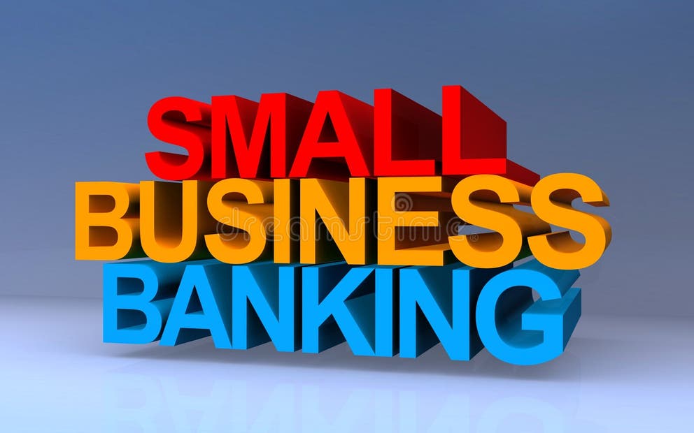 Small Business Banking on Blue Stock Photo - Image of line, business ...