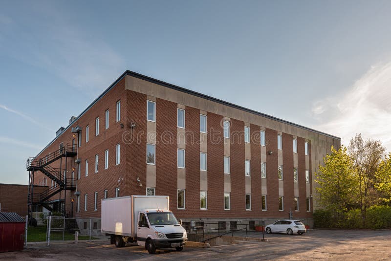 Small Business Building Exterior Stock Image - Image of back, private ...